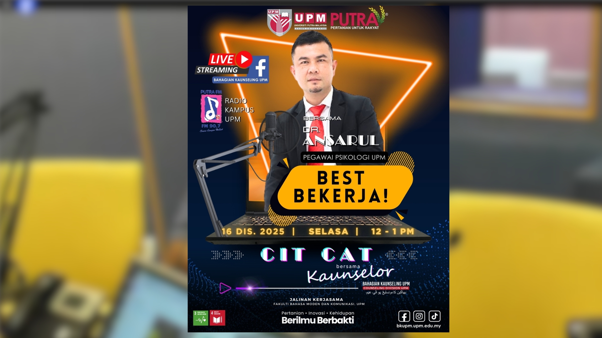 CIT CAT PUTRA FM WITH THE COUNSELOR: MAKING WORK ENJOYABLE!